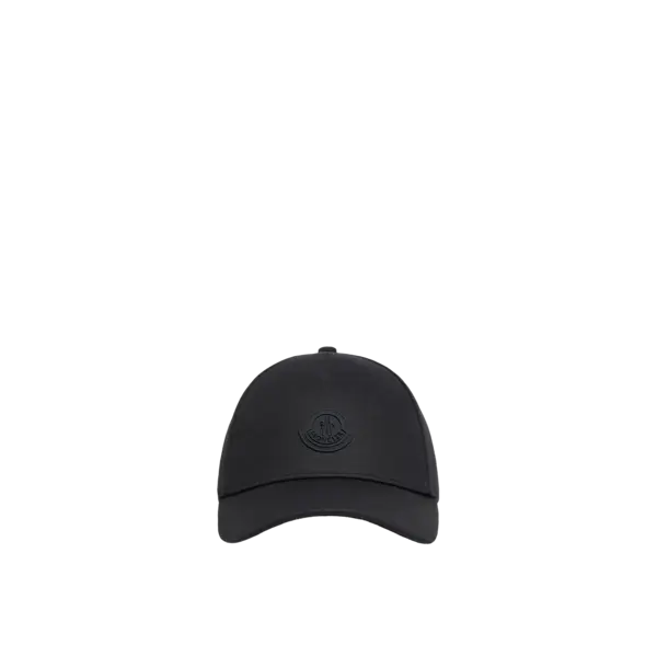 Moncler Cotton Gabardine Baseball Cap - Black