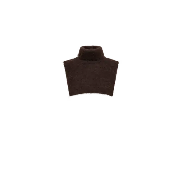 Moncler Mohair And Wool-blend Bib - Brown