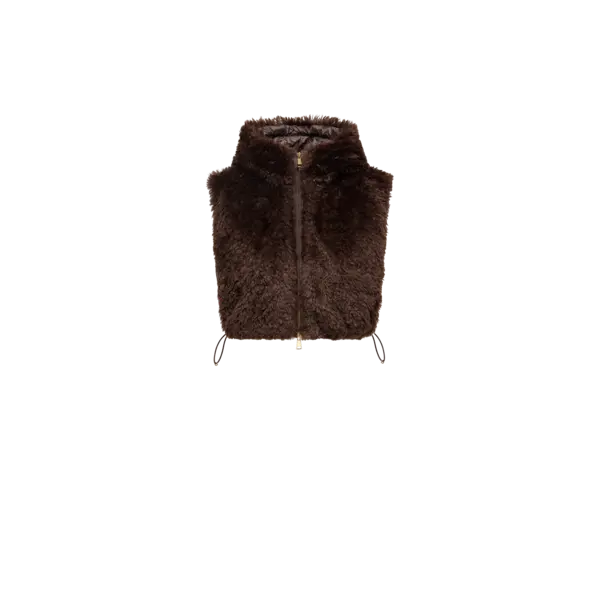 Moncler Hooded Down-filled Teddy Bib - Beige