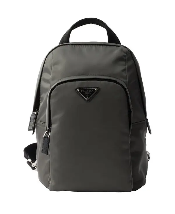 Prada Re-nylon And Saffiano Leather Backpack - Green