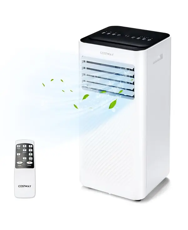 COSTWAY 8000 Btu Portable Air Conditioner 4-in-1 Ac Unit With Cool Fan Dehum Sleep Mode