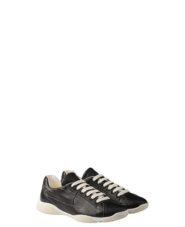Prada Nappa Leather Sneakers - Black