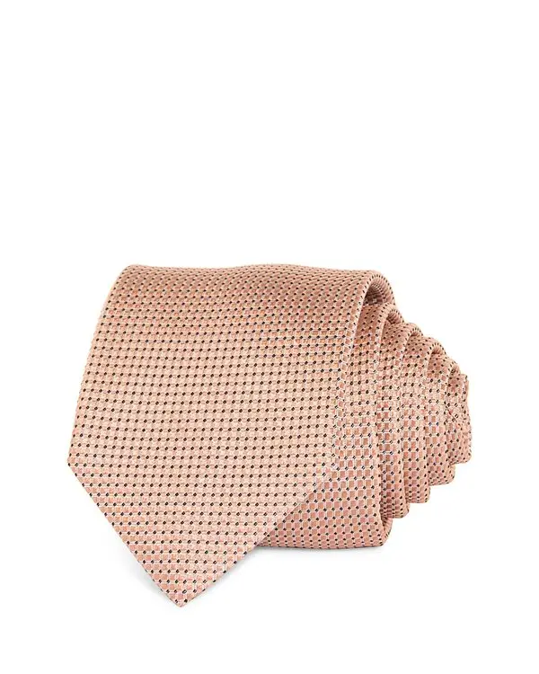 Hugo Boss Grid Neck Tie - Open Orange