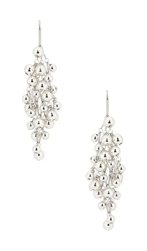 Isabel Marant Long Beaded Dangle Earrings - Silver