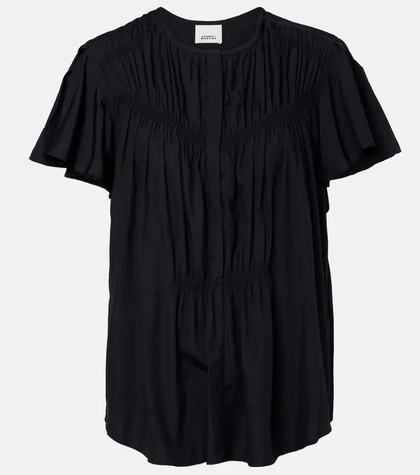 Isabel Marant Synda Gathered Top - Black
