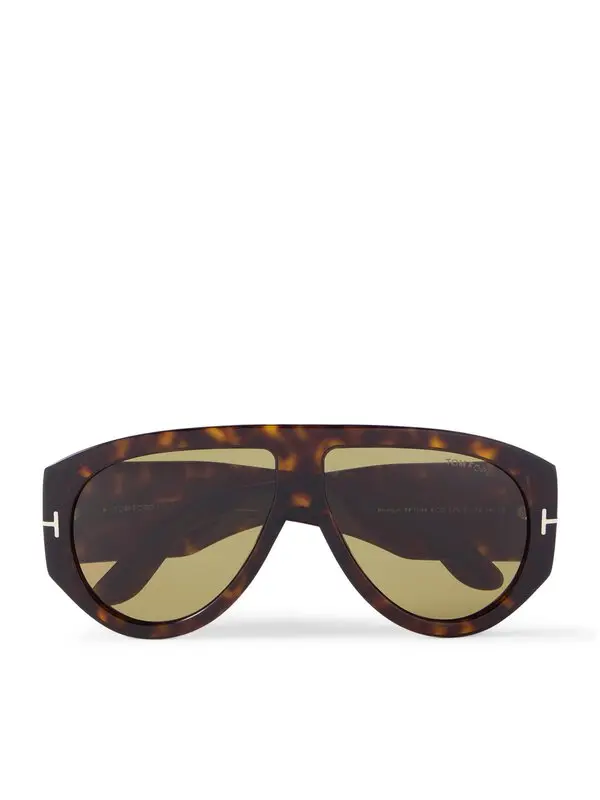 TOM FORD Bronson Aviator-style Sunglasses - Tortoiseshell