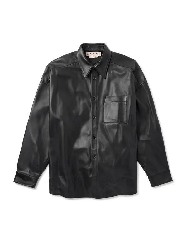 Marni Leather Shirt Jacket