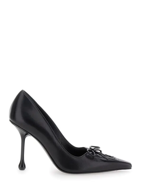 JIMMY CHOO Scarlett Leather Pumps With High Stiletto Heel And Front Laces