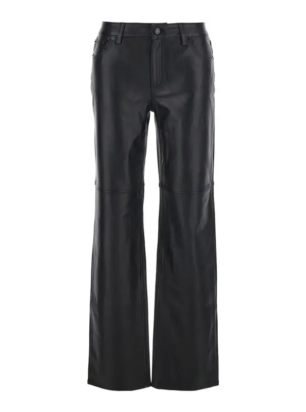 Michael Kors Pants With Belt Loops In Leather