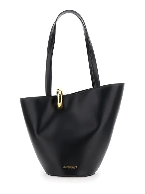Jacquemus Le Bambola Moyen Leather Shoulder Bag - Black