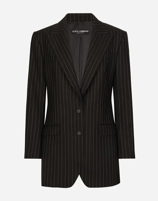 Dolce & Gabbana Pinstripe Wool Jacket - Multicolor