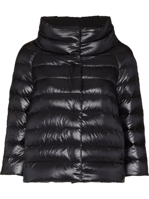 Herno Sofia Nylon Cape - Black
