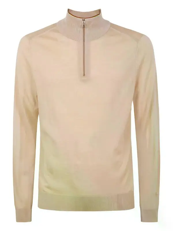 Paul Smith High-neck Zip-up Jumper - Neutrals