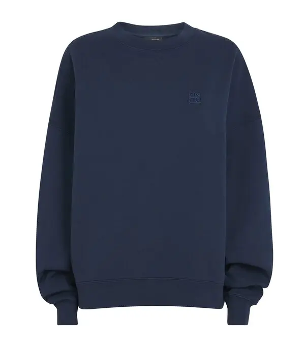 ANINE BING Monogram Miles Sweatshirt - Blue