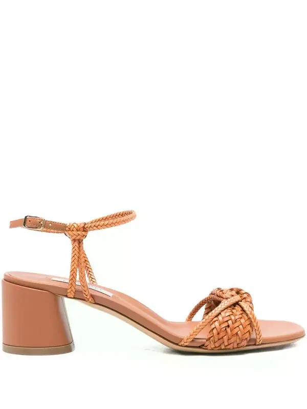Casadei Braided-strap Block-heel Sandals