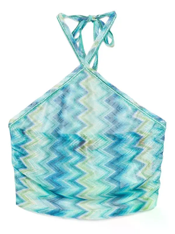 Missoni Zigzag-motif Halterneck Top