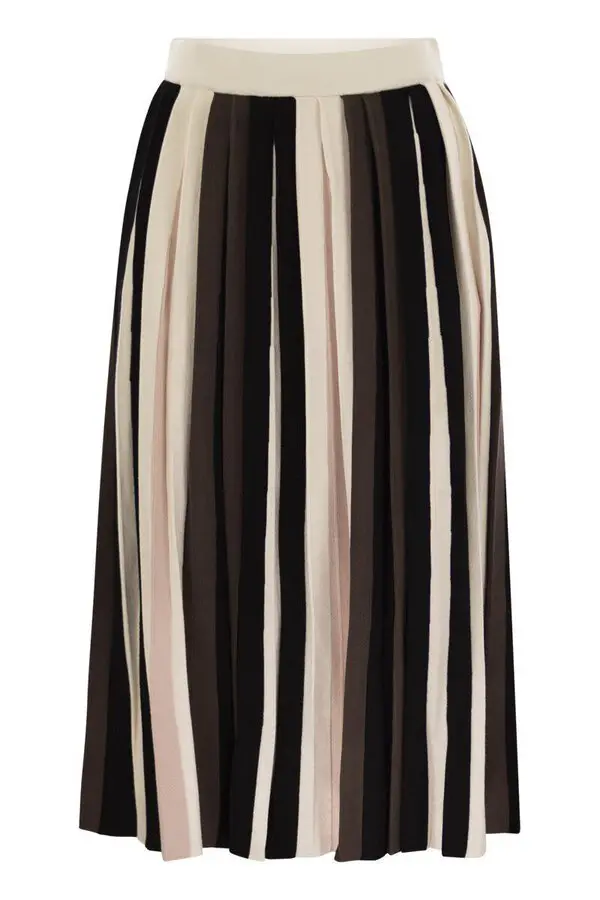 Max Mara Pleiadi Pleated Skirt - Multicolor