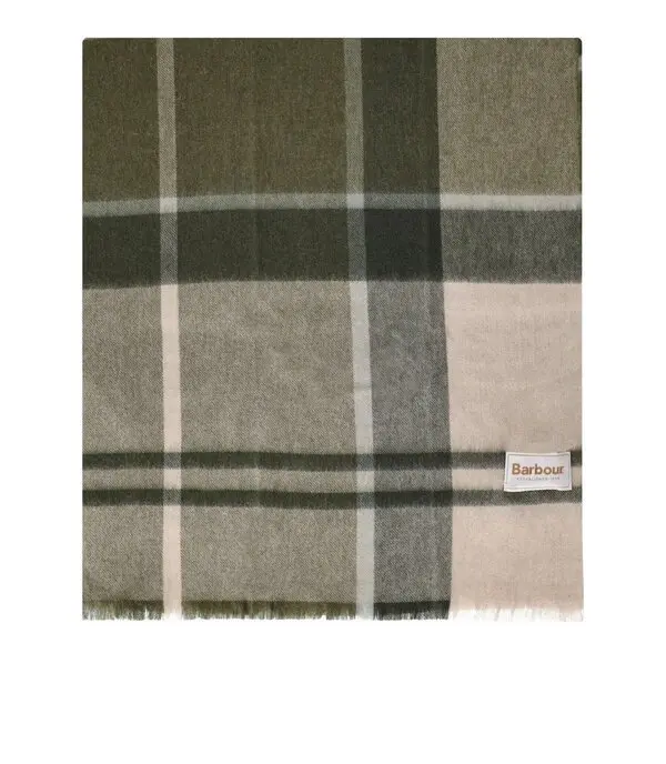 Barbour Rosefield And Beige Scarf