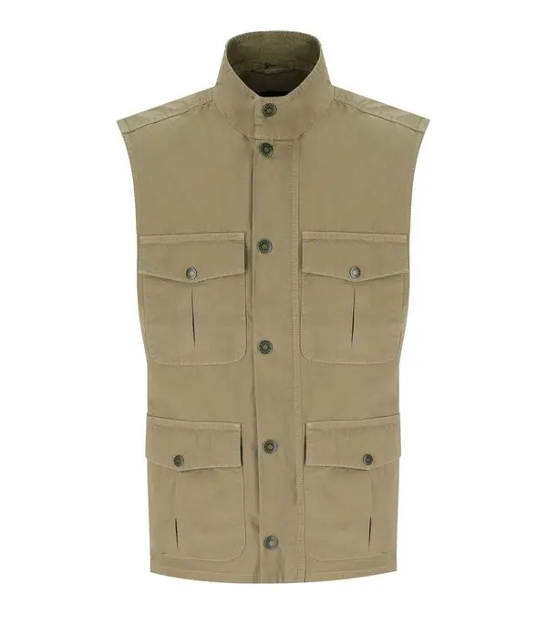 Barbour Corbridge Cotton Vest - Brown