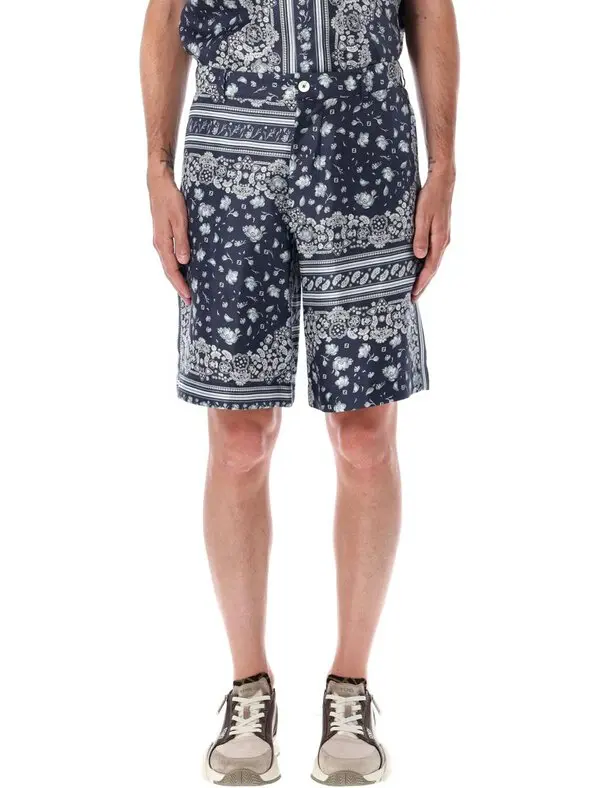Fendi Printed Silk Shorts