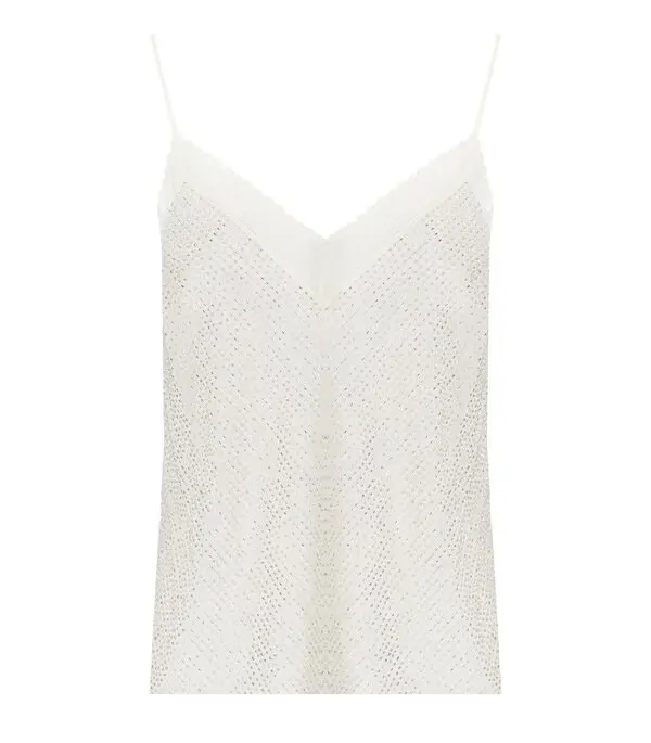 Elisabetta Franchi Beaded Top - Beige