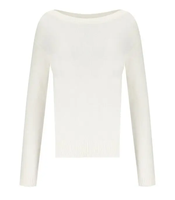 MM MAX MARA Svago Cotton Pullover - White