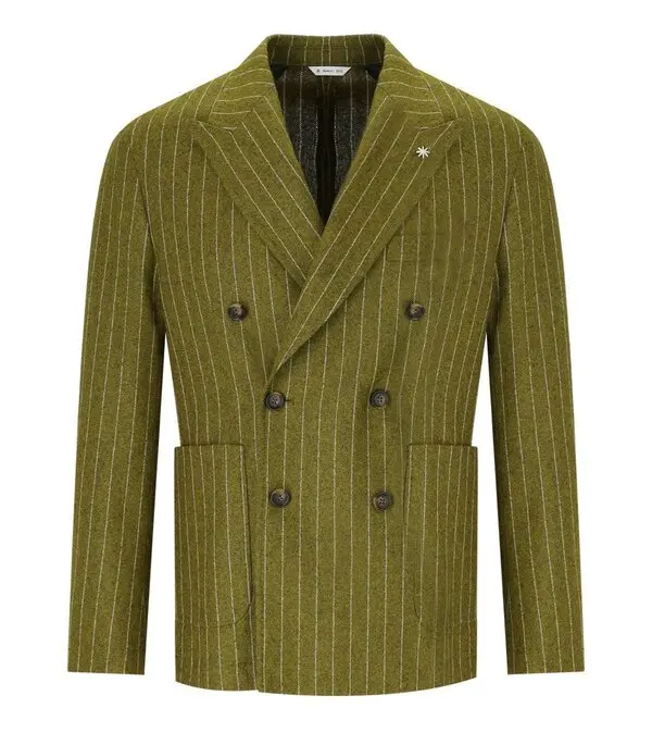MANUEL RITZ Pinstriped Double-breasted Jacket