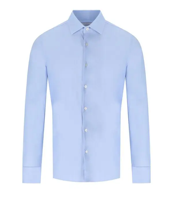 ARCHIVIUM Light Shirt With Micro-pattern - Blue