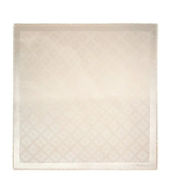 Mulberry Silk-cotton Square Scarf - Neutral