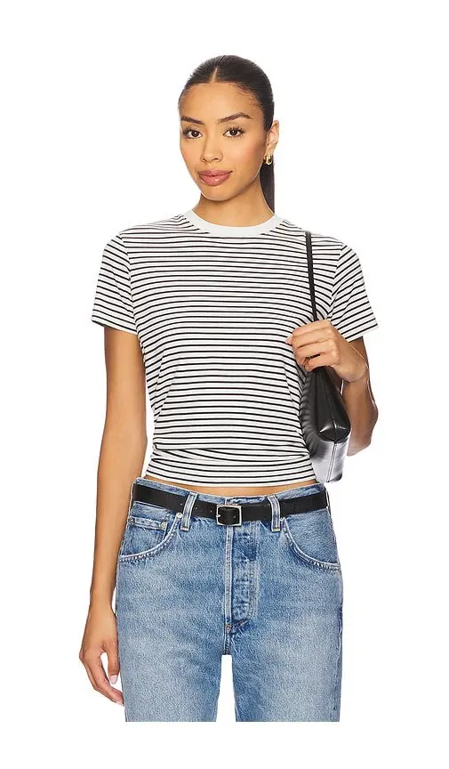FRAME The Baby Tee - Navy Multi
