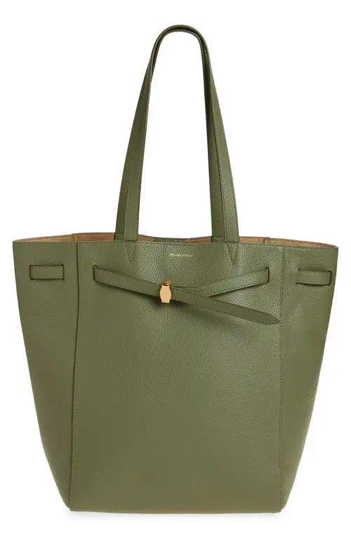 Veronica Beard Dash Leather Tote - Stone Army