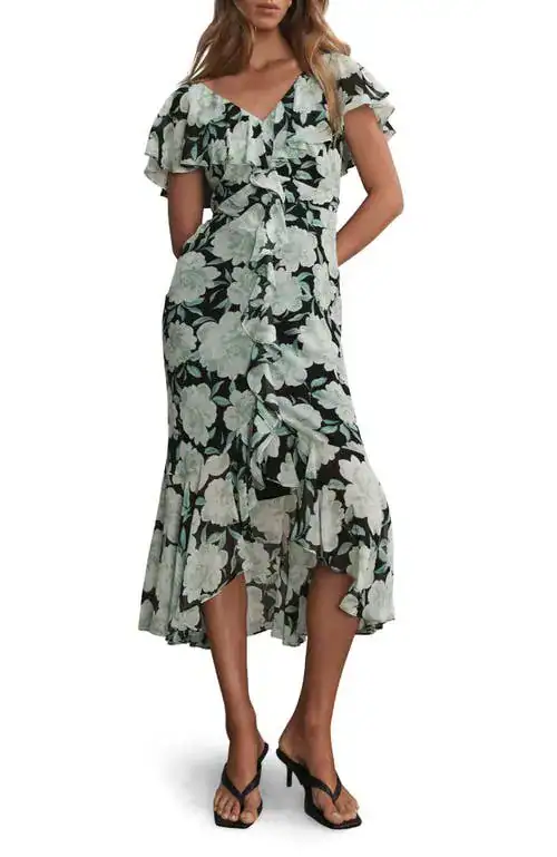 Mint Velvet Floral Print Maxi Dress - Green | Editorialist