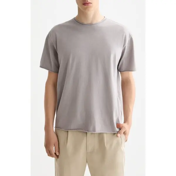 Scotch & Soda Raw Edge Cotton T-shirt - Gull