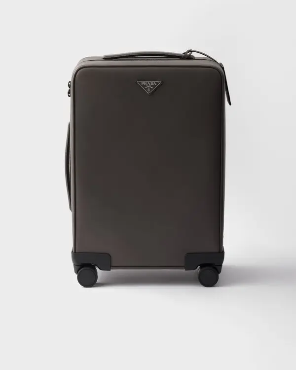 Prada Saffiano Leather Trolley - Bamboo/cork Beige