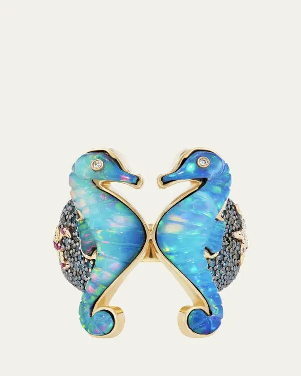 GRACE WINFREY 18k Yellow Gold Seahorse Ring