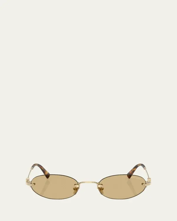 Miu Miu Mu A54s Metal Oval Sunglasses