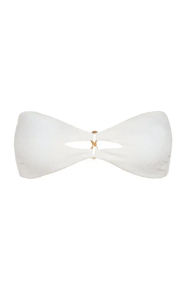 VIX PAULA HERMANNY Solaro Bandeau Bikini Top - White