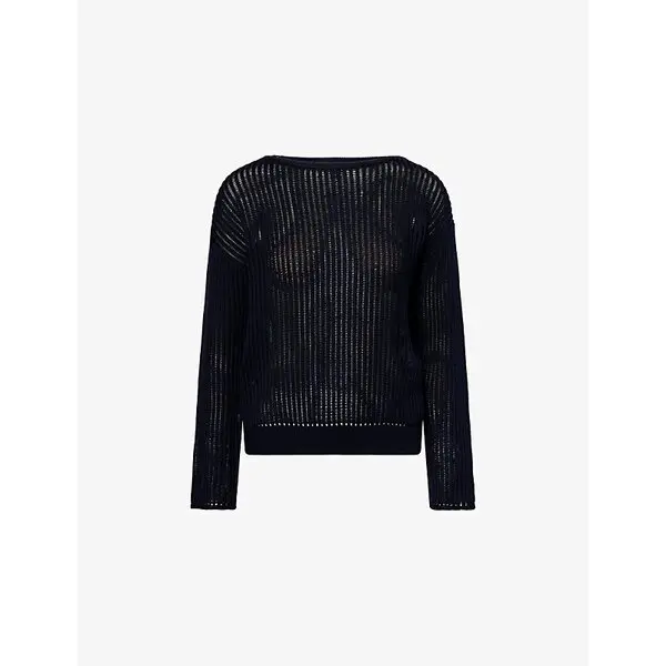 Theory Cotton Ribbed Jumper