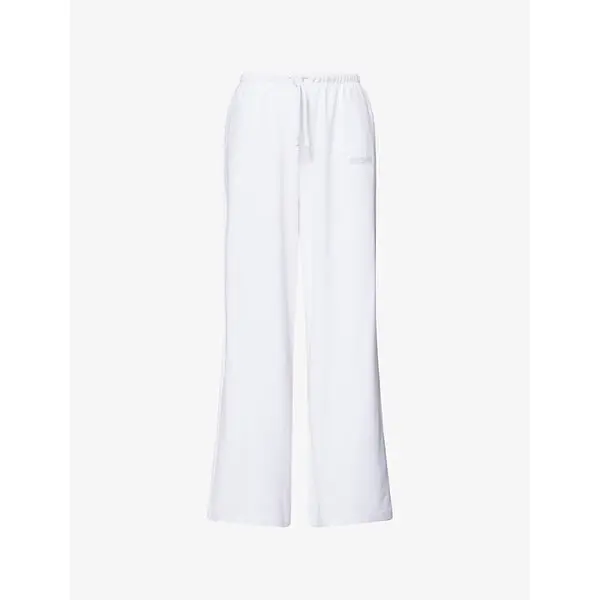 GYMSHARK Waffle Wide-leg Stretch-woven Trousers - White