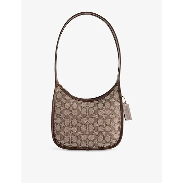 Coach Curve Zip Leather Shoulder Bag