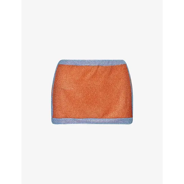 Oseree Lumiere Bi-color Mini Skirt