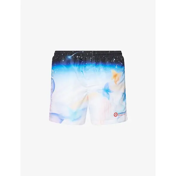 Casablanca Graphic-print Swim Shorts - Galactic Connection