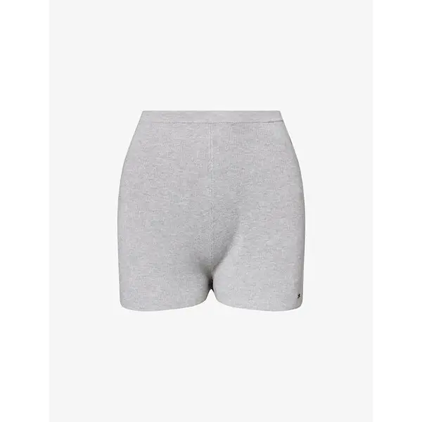 ADANOLA Ribbed Knit Crop Shorts