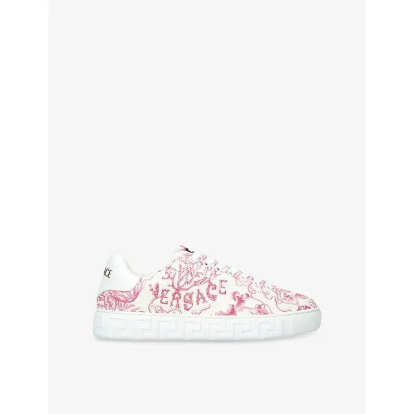 Versace Greca Underwater Barocco-print Woven Low-top Trainers