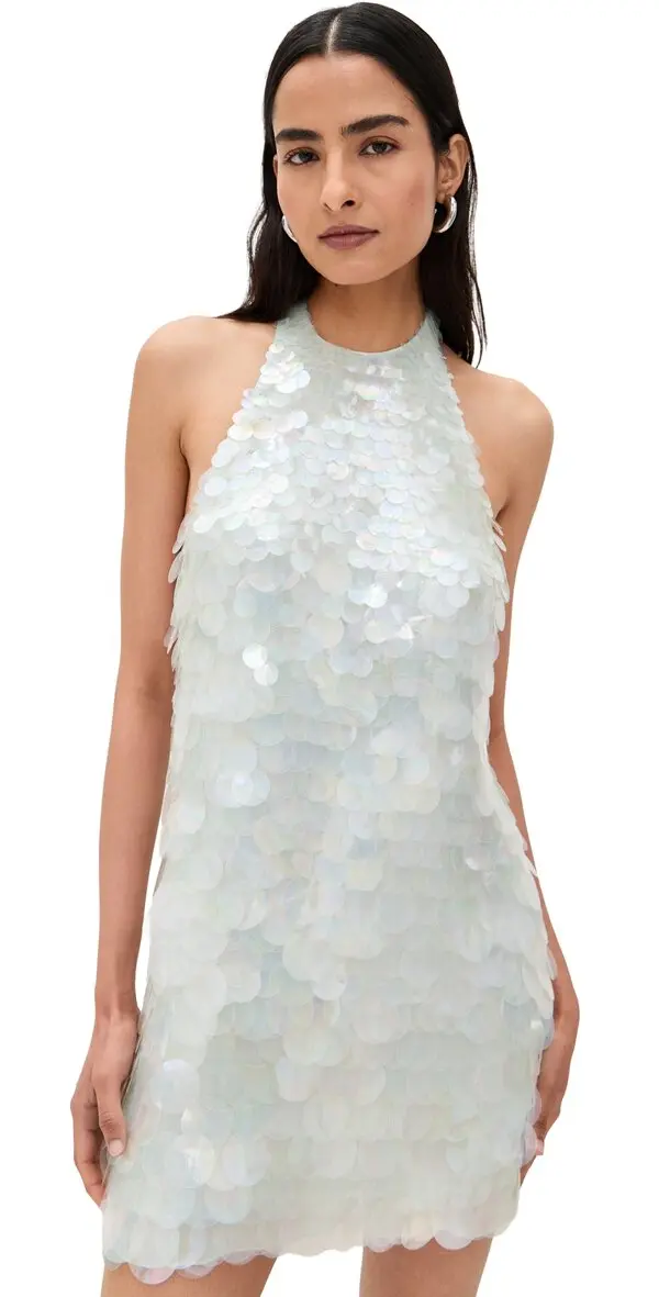 Retrofete Bondera Sequin Mini Dress - Eucalyptus