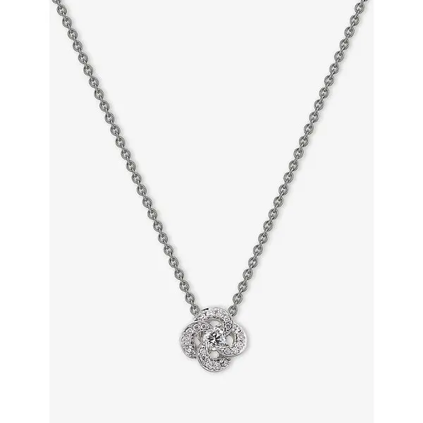 SHAUN LEANE Entwined Petal Diamond Necklace - 18ct White Gold