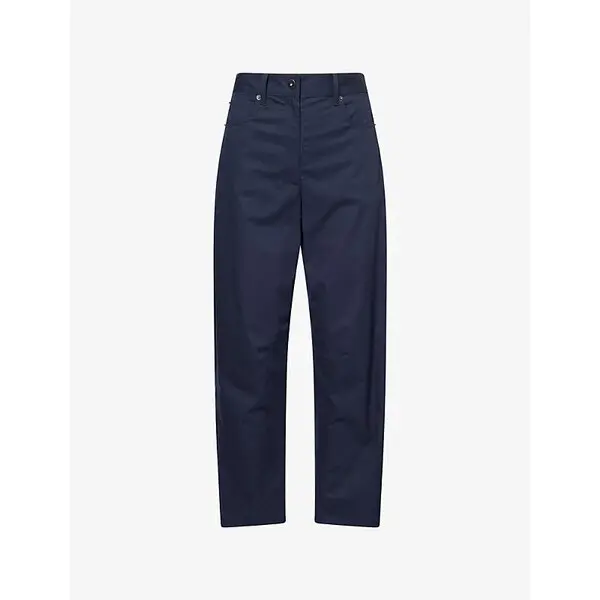 Theory Relaxed-fit Barrel-leg Cotton-poplin Trousers