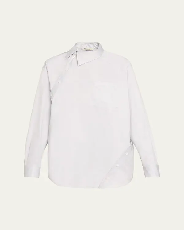 PETER DO Kiko Spiral Button-down Shirt - Silver Blue