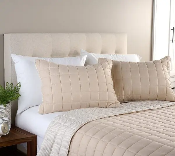 HOME REFLECTIONS As Is Reversible Quilt & Sham Set- Queen