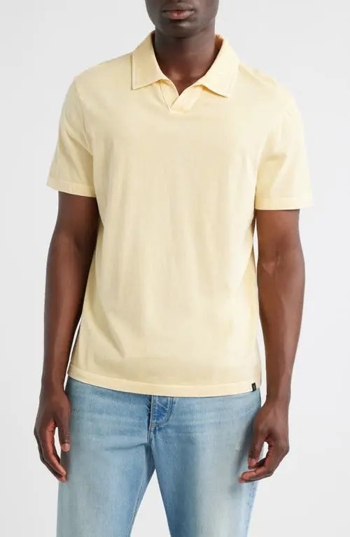 THREADS 4 THOUGHT Jared Mineral Wash Cotton Polo - Lemon Drop